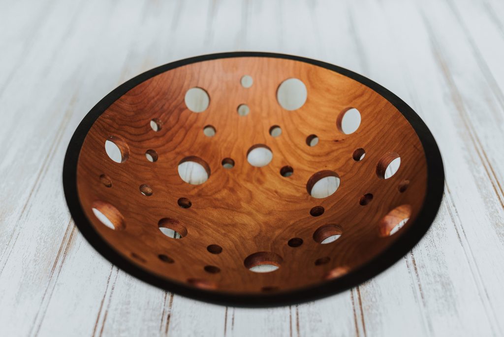 Ebonized Cherry Wooden Fruit Bowl | Holland Bowl Mill | Famous Wooden Bowls