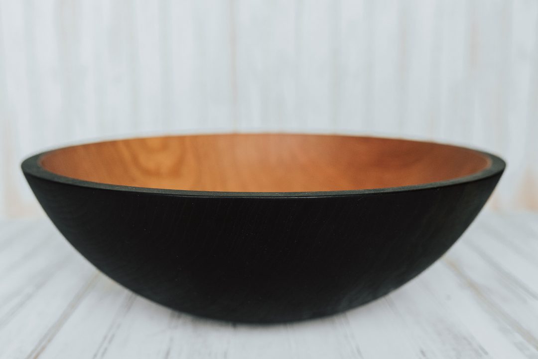 17 inch Ebonized Cherry Bowl with Bee's Oil Finish | Holland Bowl Mill ...