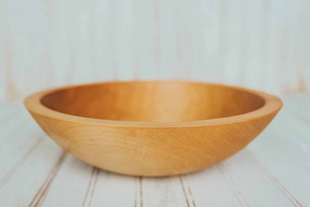 12-inch Maple Bowl with Bee's Oil Finish | Holland Bowl Mill | Famous ...