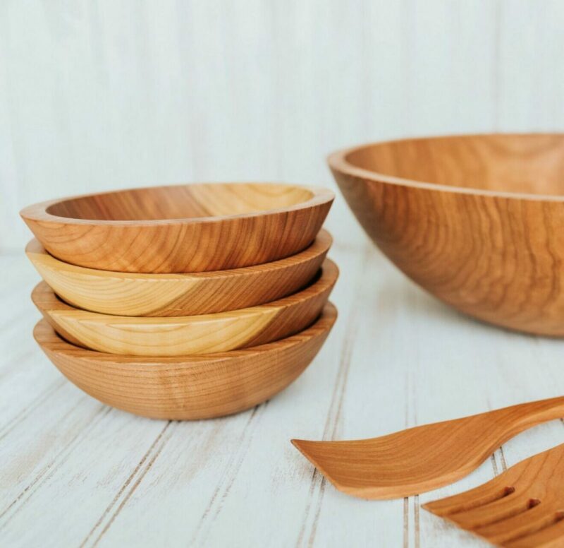 4 Best Customized Wooden Salad Bowl Sets | Holland Bowl Mill | Famous ...